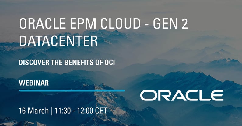 Webinar Oracle EPM Cloud - GEN 2 datacenter