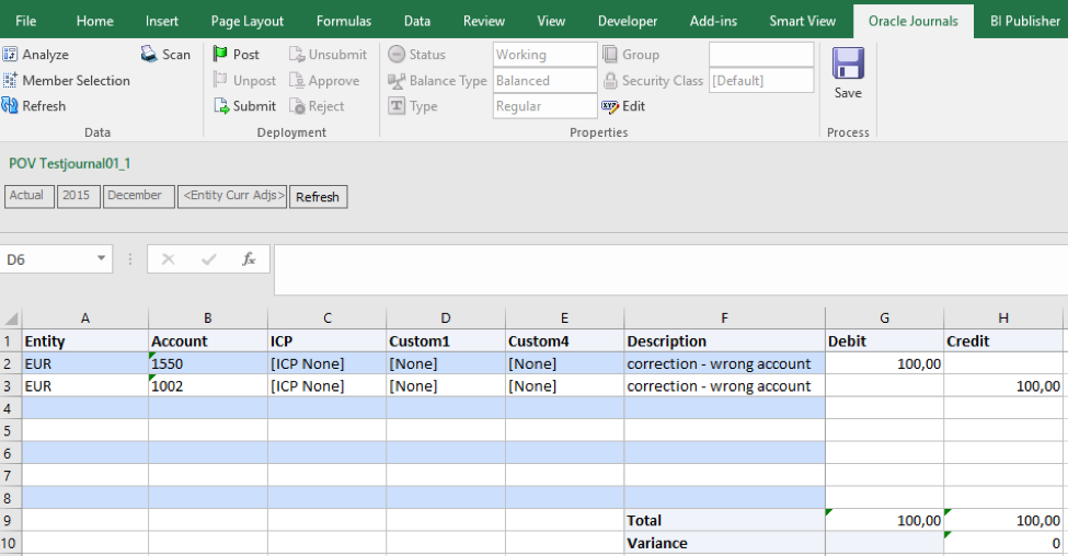 Journals & Oracle Smart View - How to use this handy tool