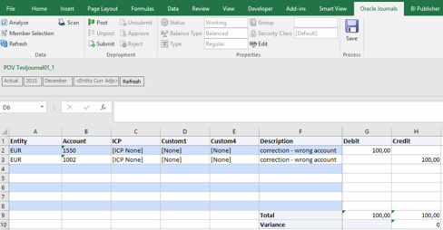 Journals & Oracle Smart View - How to use this handy tool